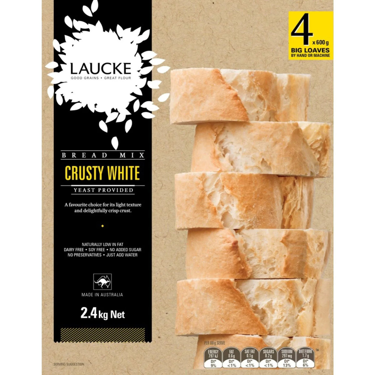 Laucke Crusty White Breadmix 2.4kg – Bin Inn Stonefields
