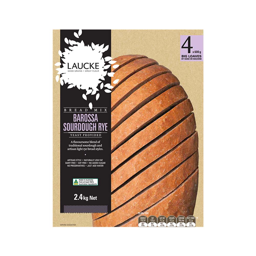 Laucke Barossa Sourdough Rye Breadmix 2.4kg – Bin Inn Stonefields